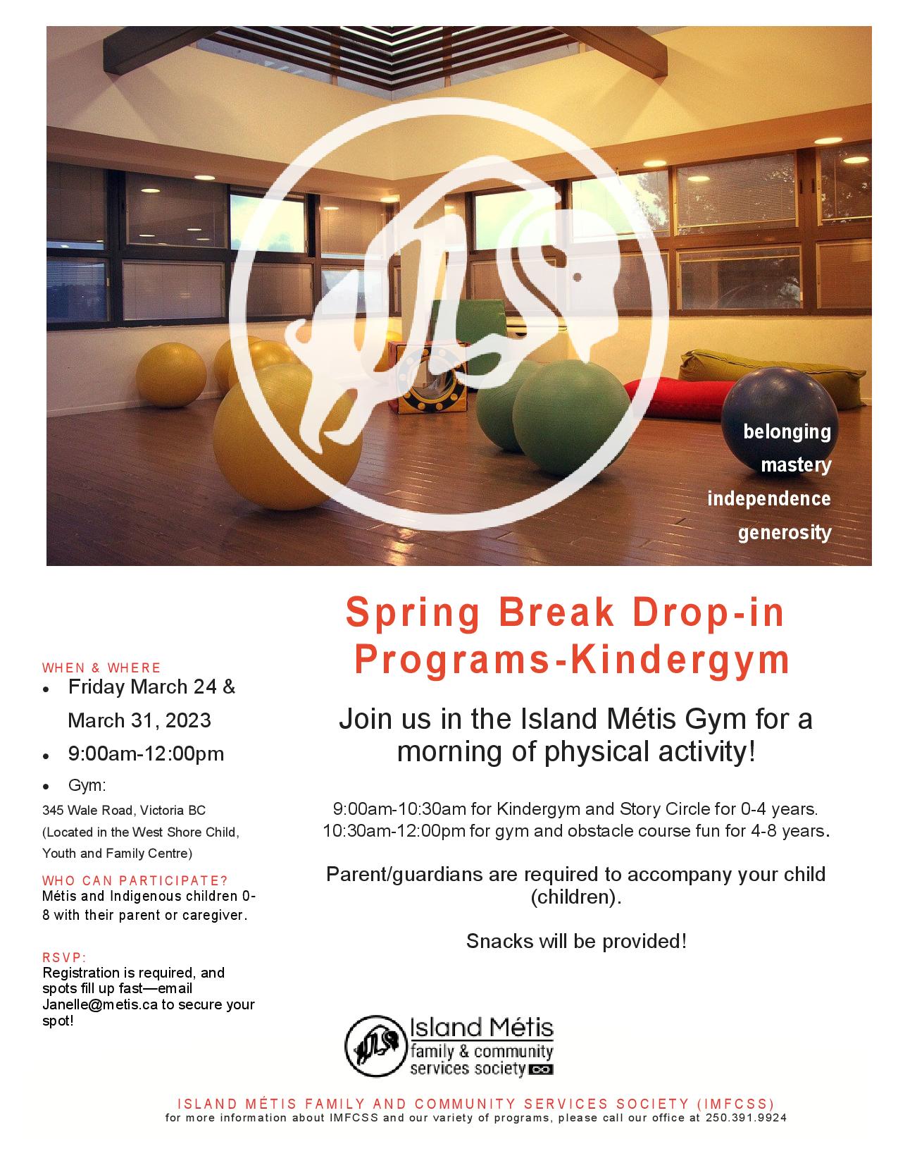 Spring Break Early Years-programming-March 2023-kindergym 1/4 – Island ...