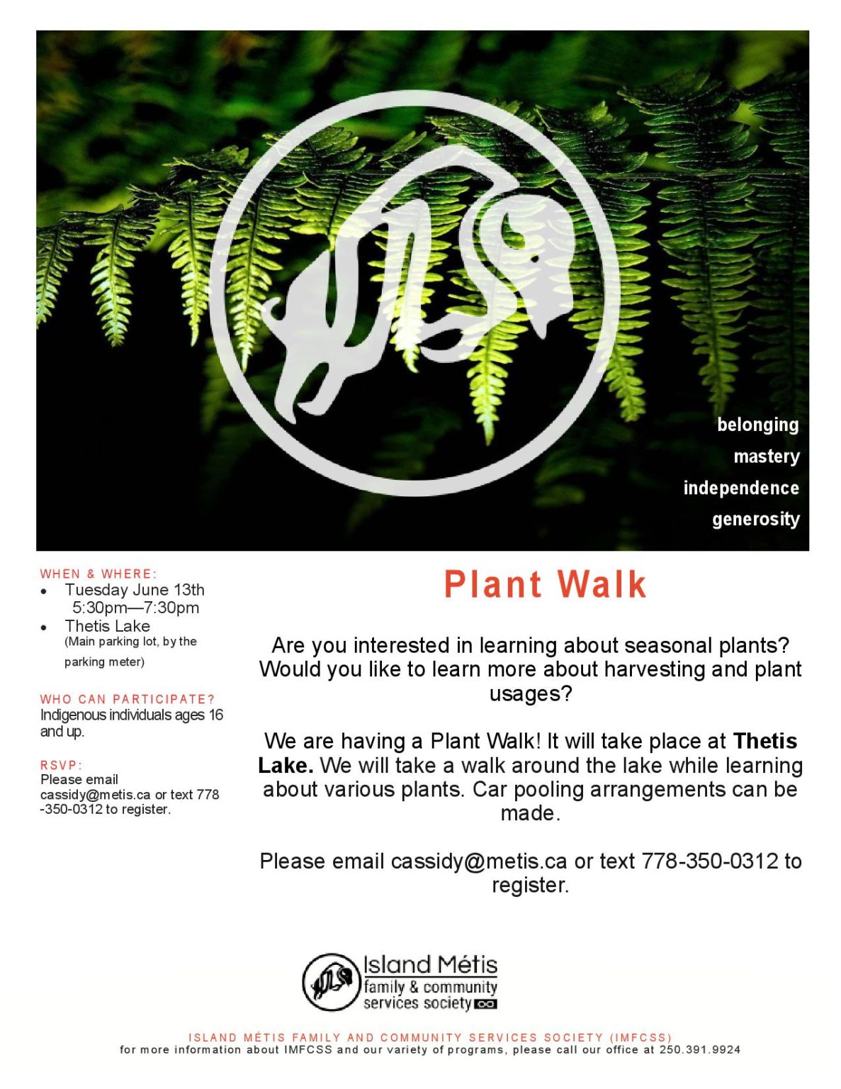 Plant Walk-June 2023 – Island Métis Family and Community Services Society