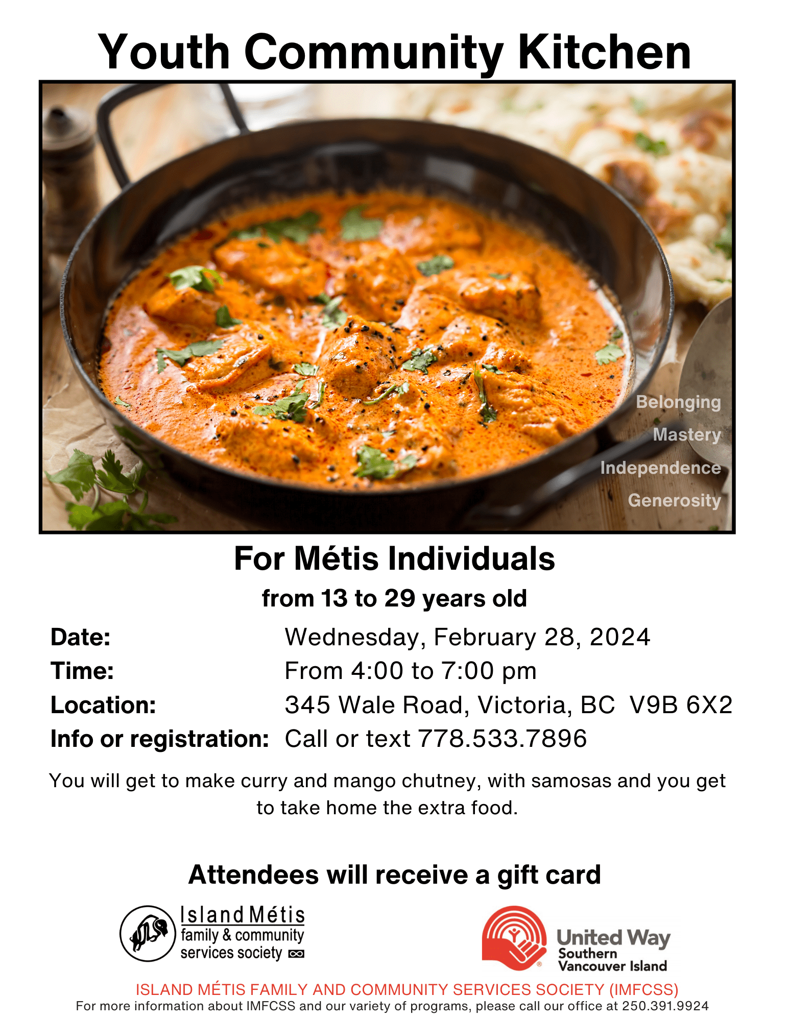 Youth Community Kitchen-February 28, 2024 – Island Métis Family and ...