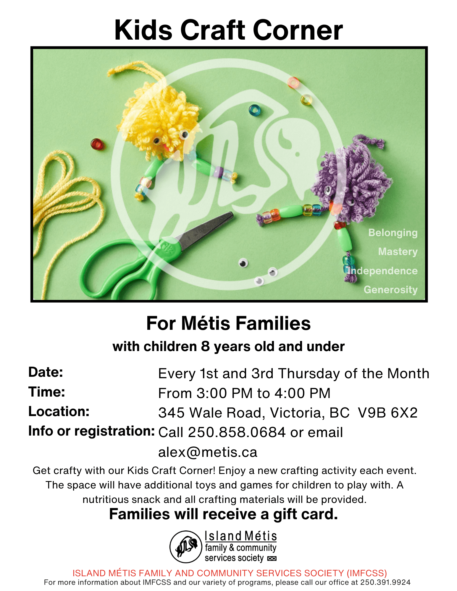 Kids Craft Corner – Island Métis Family and Community Services Society