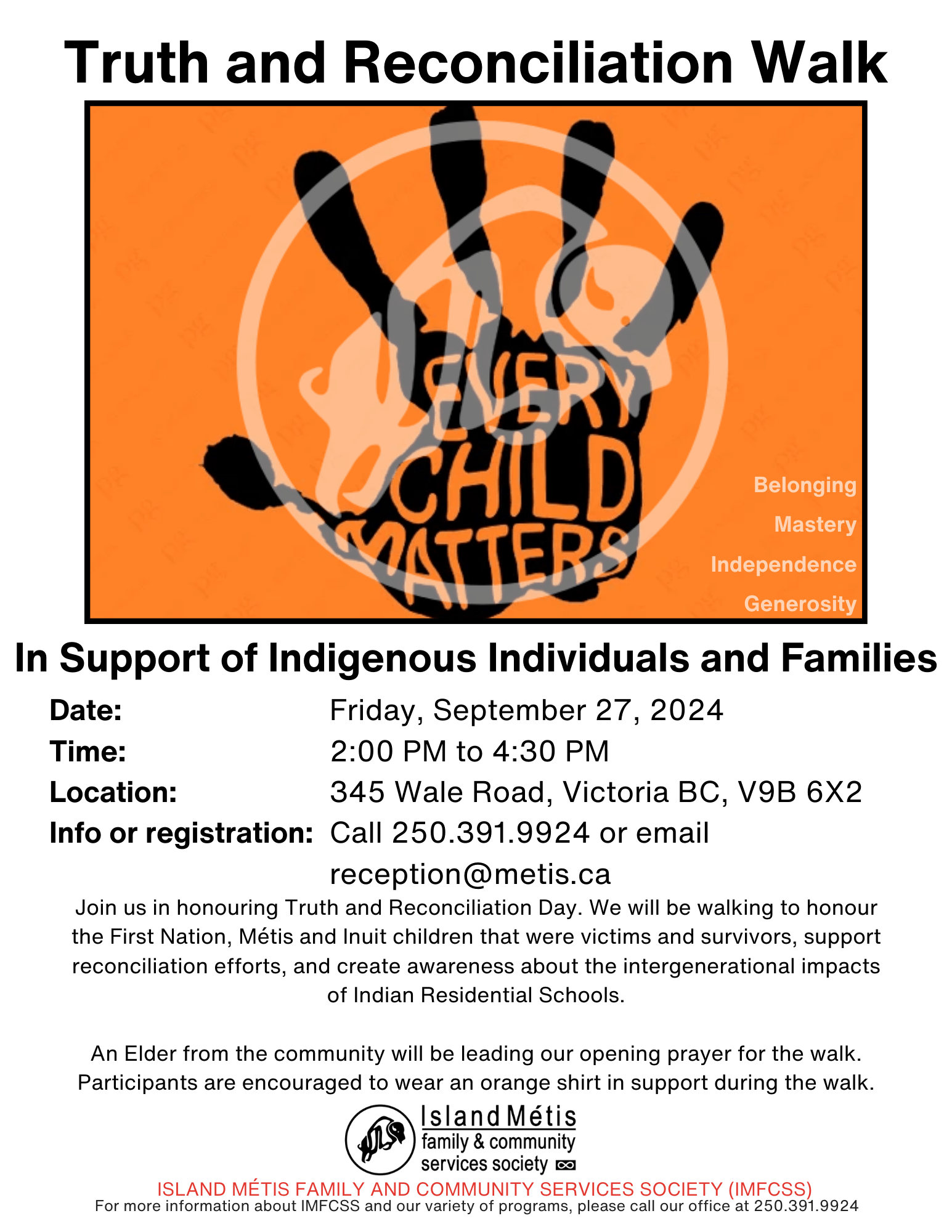 Truth and Reconciliation Walk – Island Métis Family and Community ...