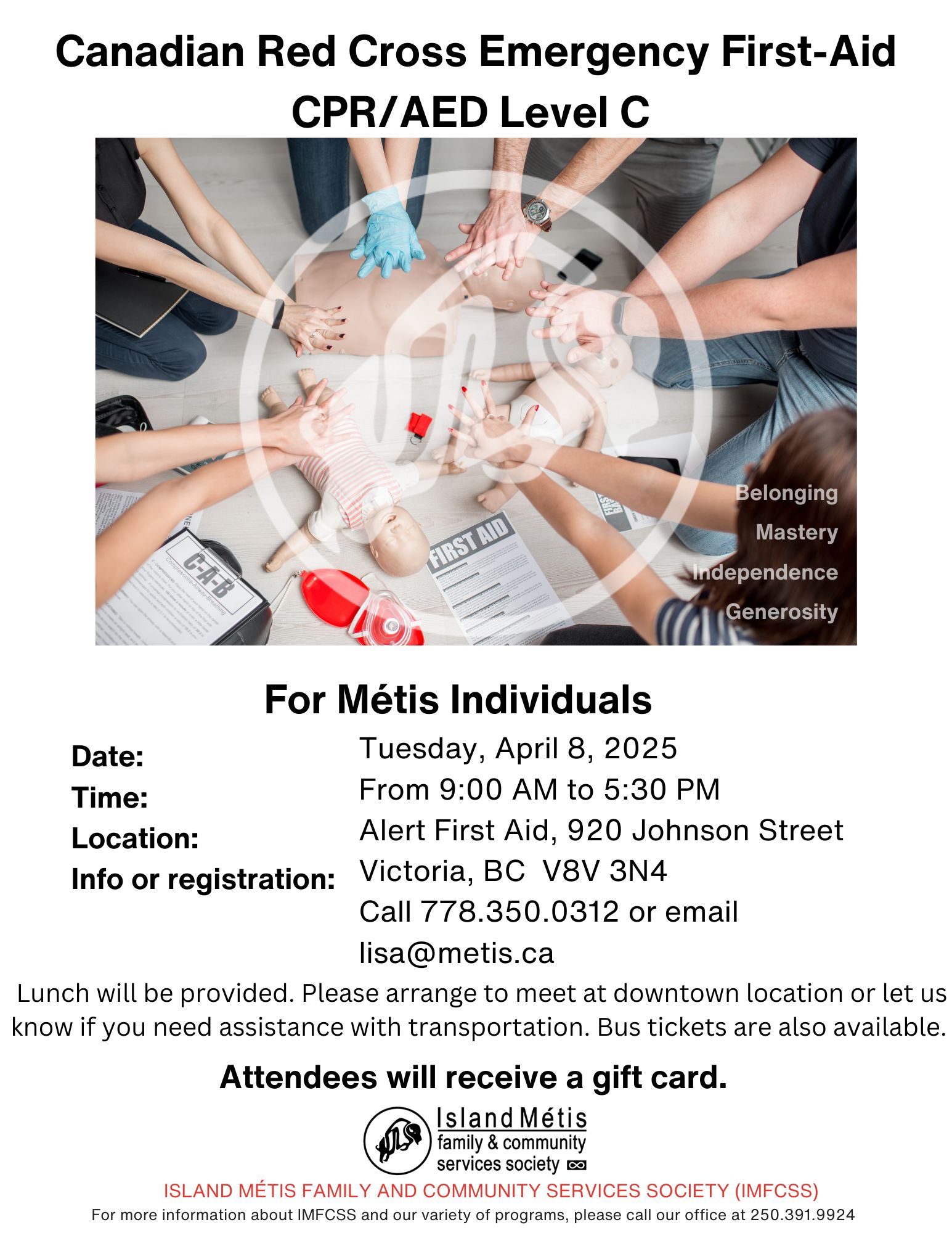 First Aid CPR/AED Level C – Island Métis Family and Community Services ...