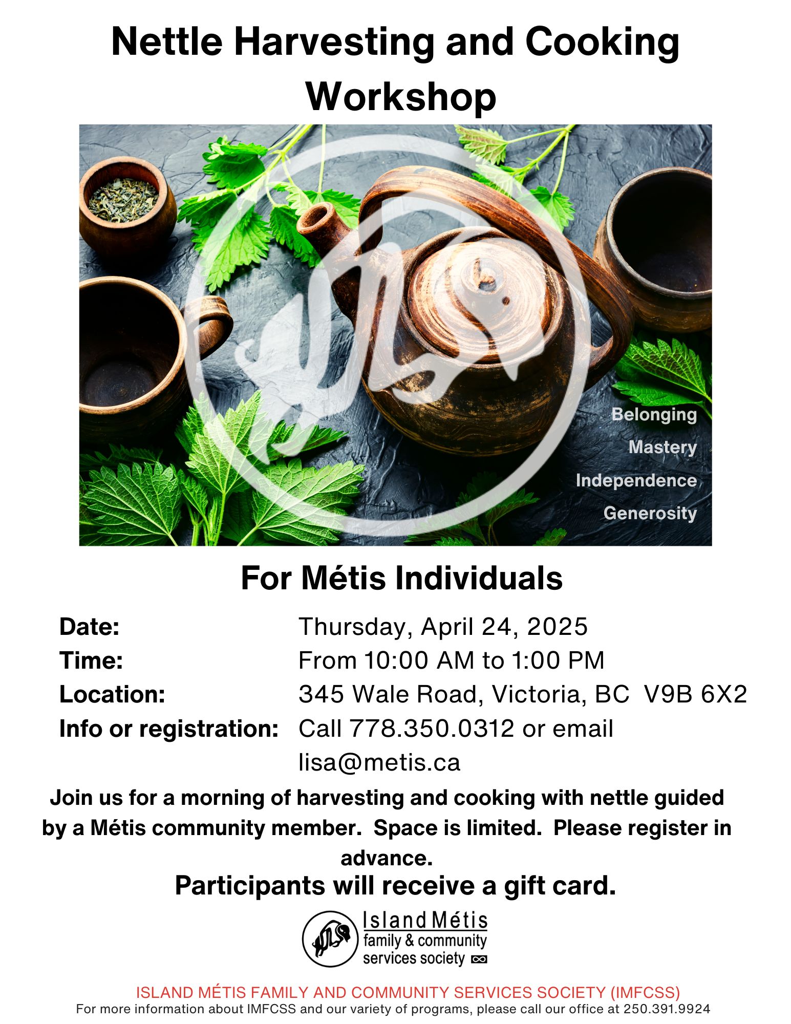 Nettle Workshop – Island Métis Family and Community Services Society